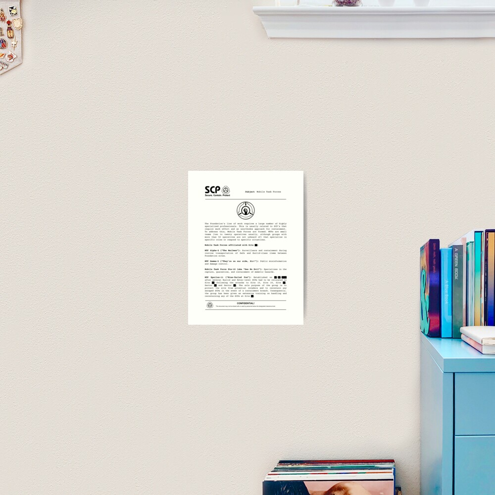 "SCP Foundation Document" Poster by Raildur | Redbubble