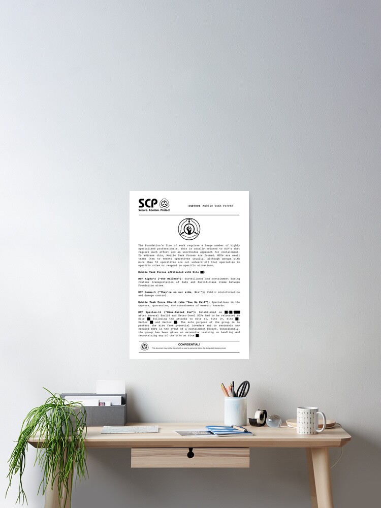 "SCP Foundation Document" Poster by Raildur | Redbubble