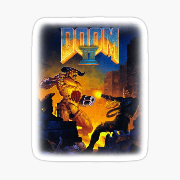 "Doom 2 worn bootleg shirt" Sticker for Sale by KiaTheKing | Redbubble