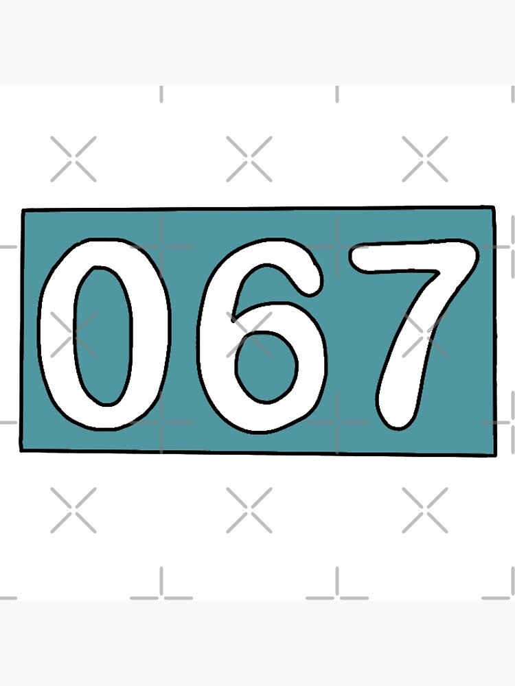 "player 67 squid" Poster for Sale by Moranfri17 | Redbubble