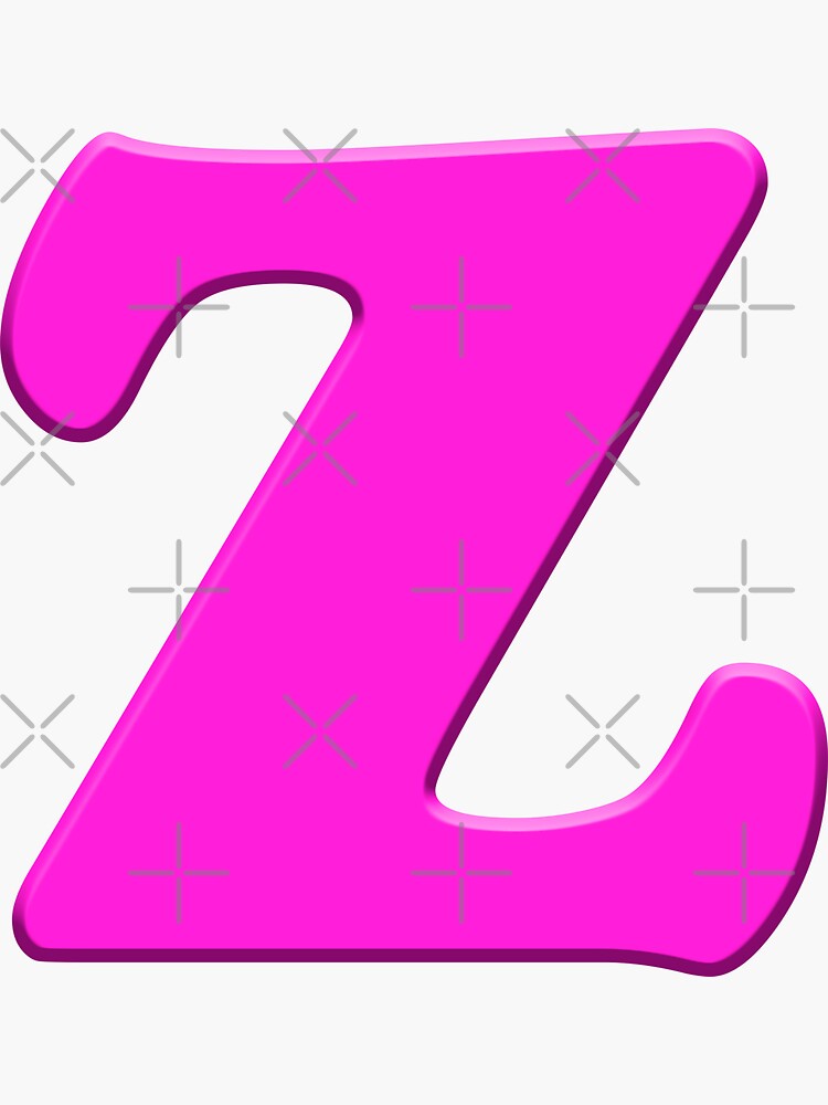 Pegatina «Alfabeto Letra Z Rosa» de turkmenboy1 | Redbubble