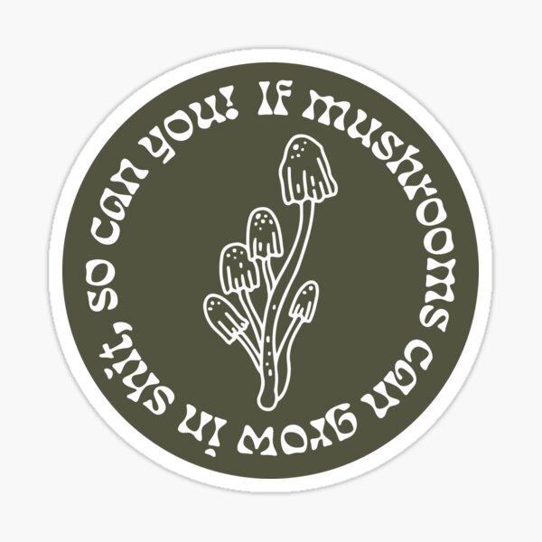 "Shrooms Meme Growth Funny" Sticker for Sale by EthanSix | Redbubble
