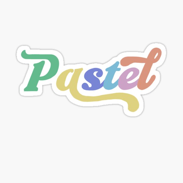 "Pastel logo" Sticker by jennyorellana | Redbubble