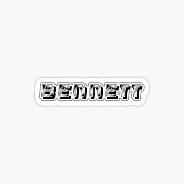"BENNETT - Nametag for BENNETT Modern Style in Black" Sticker for Sale ...