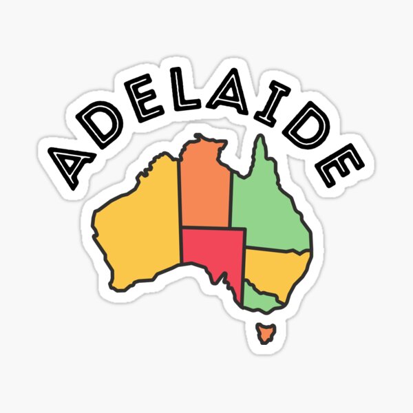 "Adelaide Map of Australia" Sticker for Sale by LamaraK | Redbubble