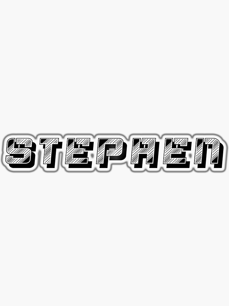 "STEPHEN - Nametag for STEPHEN Modern Style in Black" Sticker for Sale ...