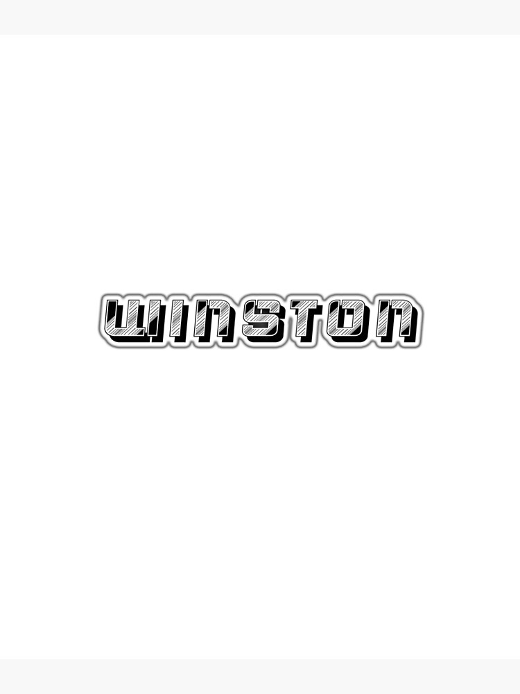 "WINSTON - Nametag for WINSTON Modern Style in Black" Poster for Sale ...