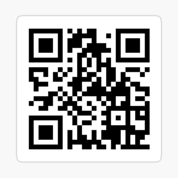 "Rick Roll QR Code Classic" Sticker for Sale by MICHAELNOWICKI | Redbubble