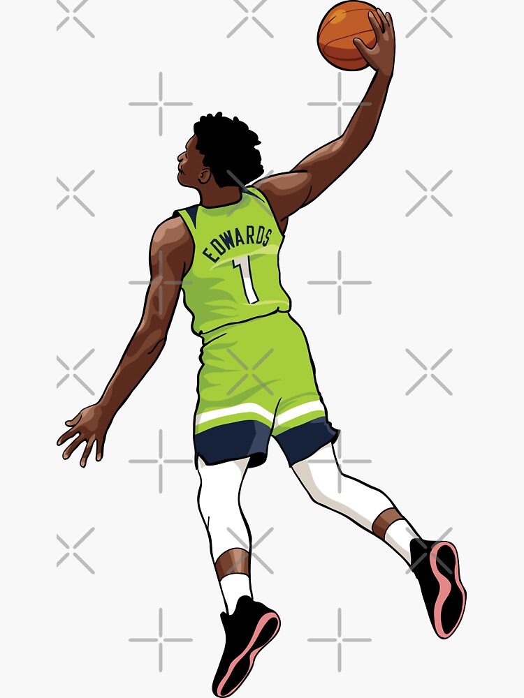 "Anthony Edwards Vector Dunk Qiangy" Sticker for Sale by qiangdade ...
