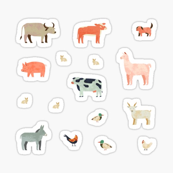 "Animal farm barnyard vintage aesthetic" Sticker for Sale by JuliaBeton ...