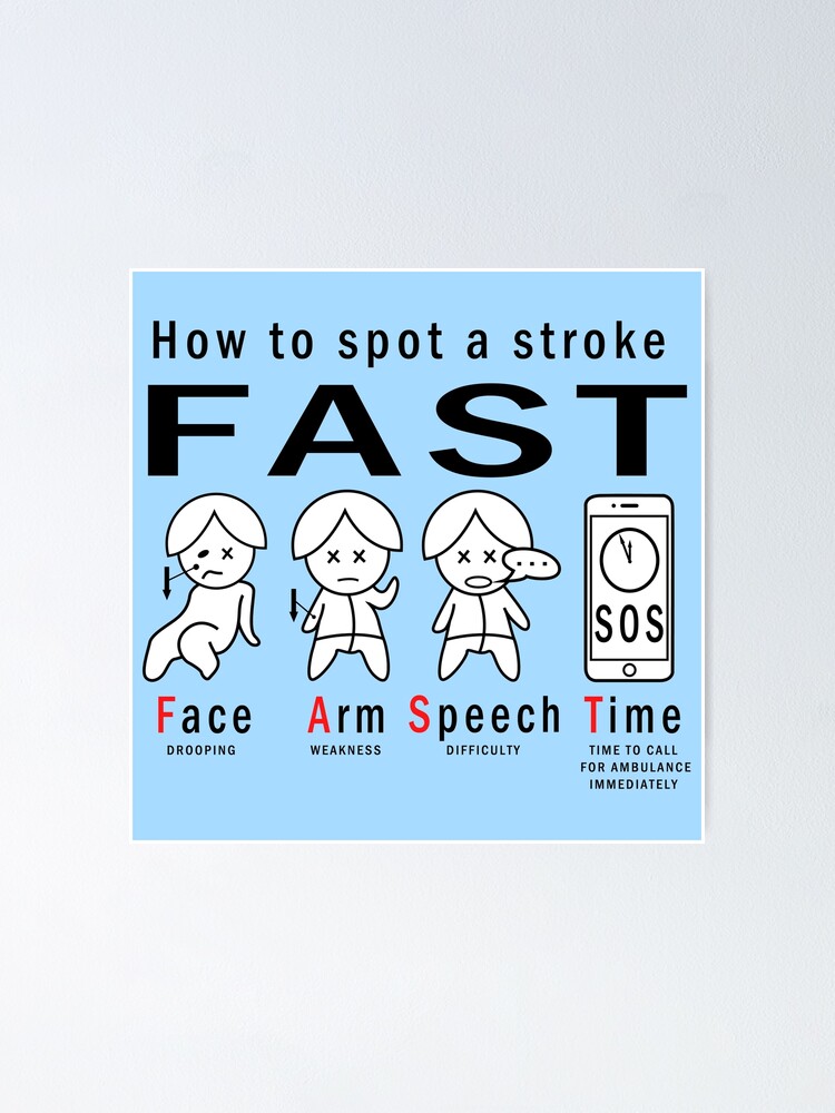 "How to spot a stroke drawing sticker, save a life." Poster by ...