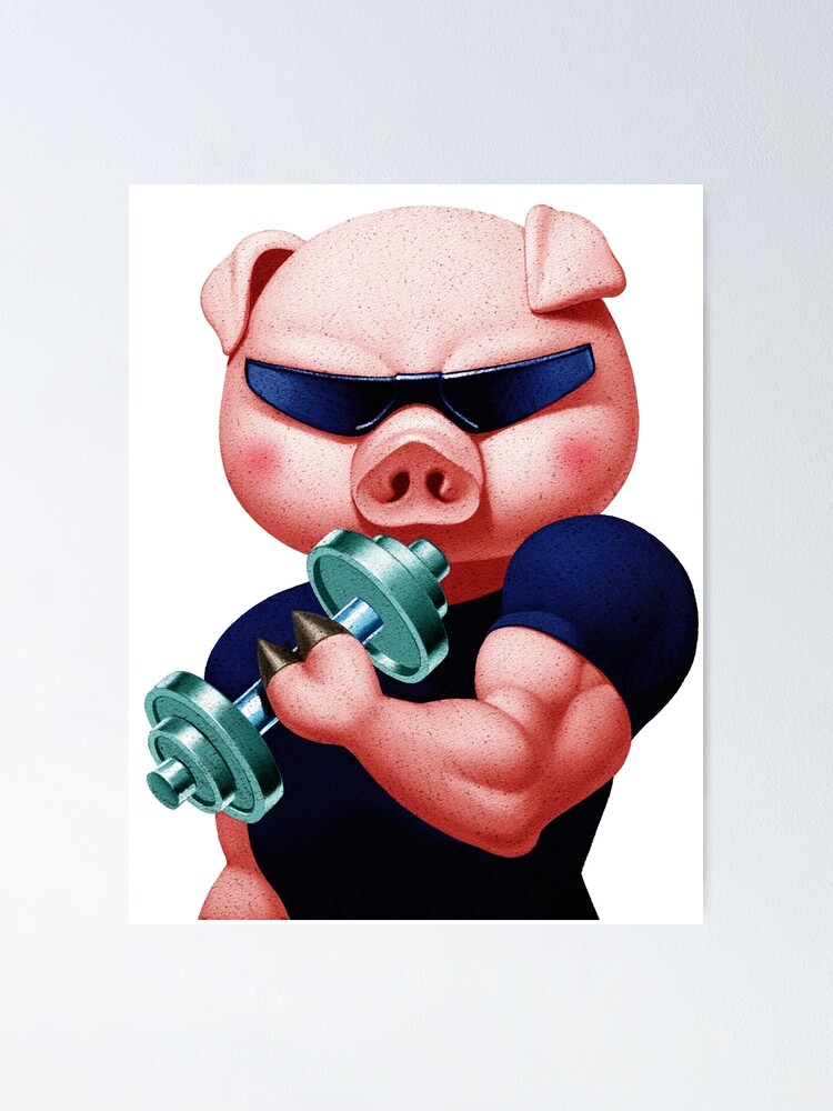 Póster «The Muscular Piggy (edición de James Bond)» de Nouman-shaikh ...