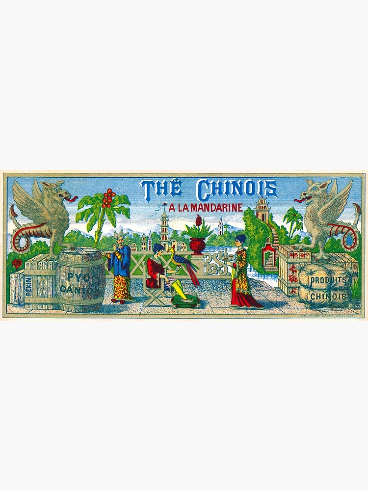 "1900 Chinese Mandarin Tea Label" Poster for Sale by historicimage ...