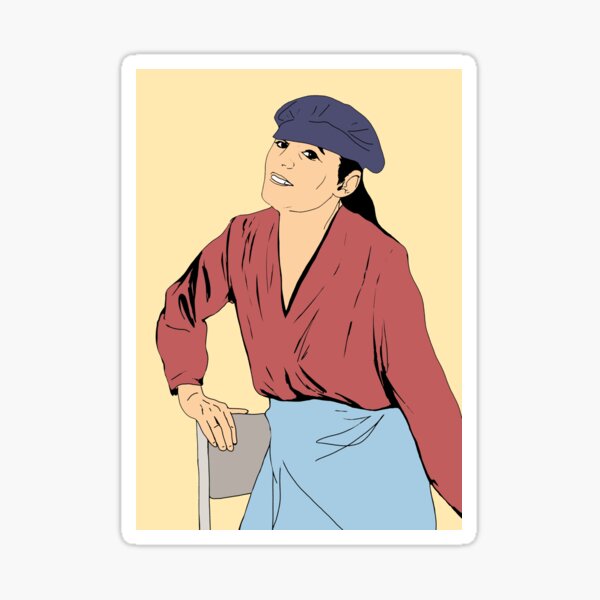 "French New Yoko" Sticker for Sale by EGRATIGNE | Redbubble