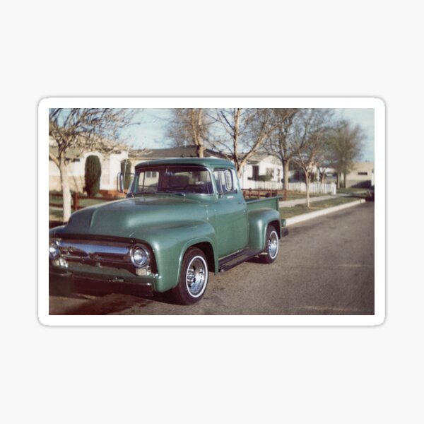"1956 Ford F-100" Sticker for Sale by pickreative | Redbubble