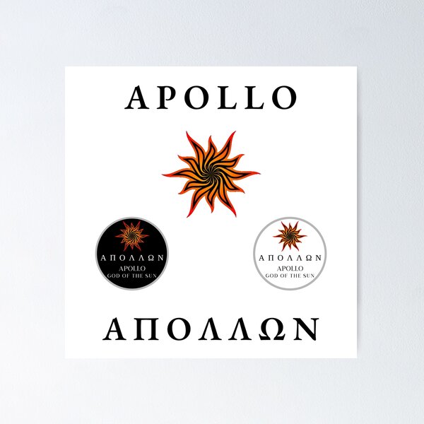 "Apollo Sticker Pack Greek Mythology God of the Sun" Poster for Sale by ...