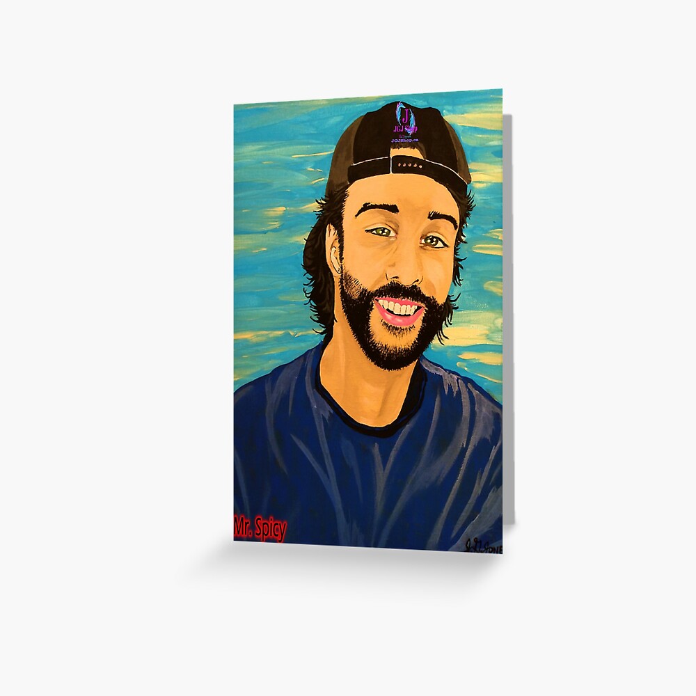"Fan Art Youtuber Jarred Bronstein aka Mr. Spicy" Greeting Card for ...