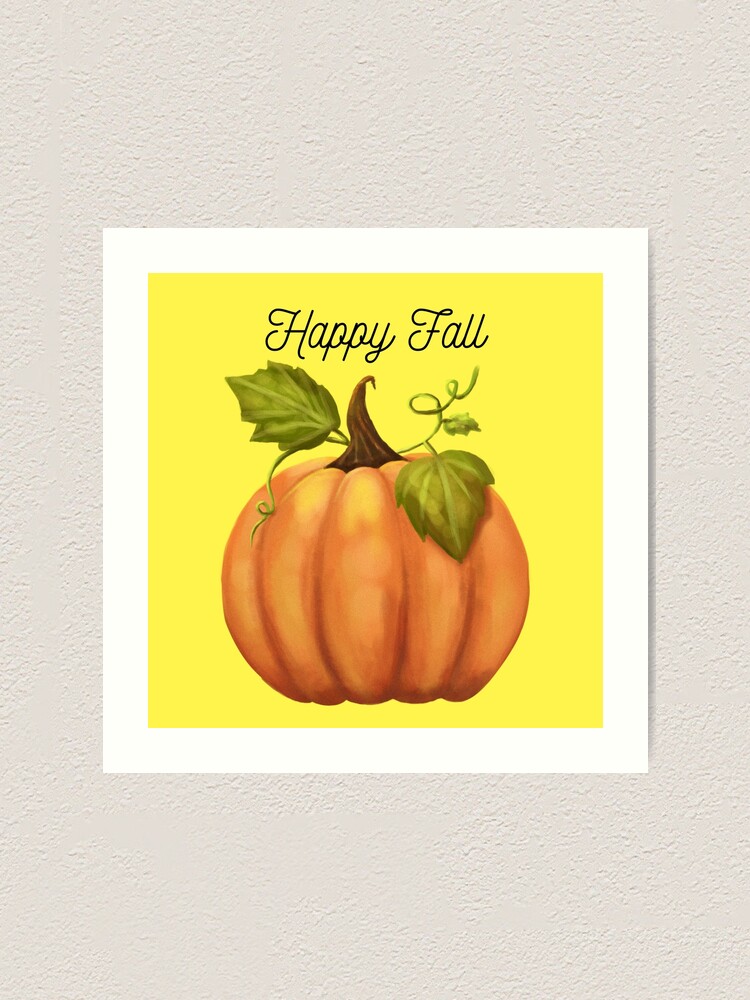 "Happy Fall Pumpkin" Art Print for Sale by JEMandy | Redbubble