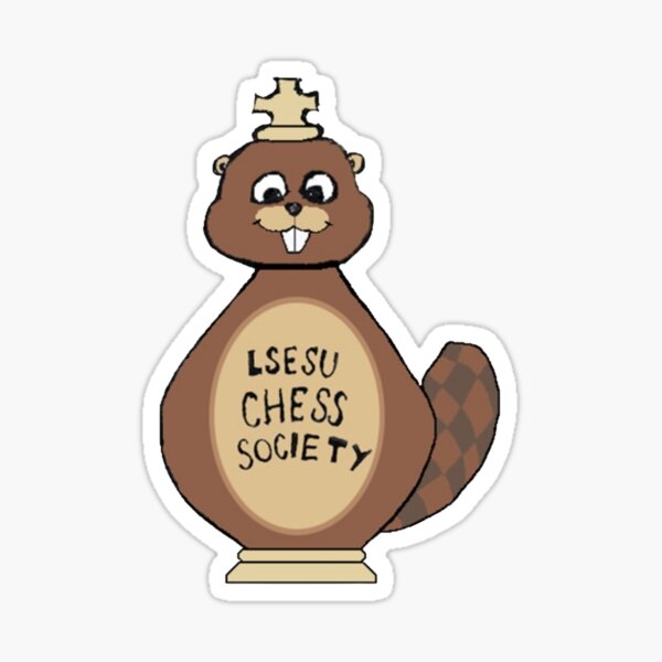 "LSESU Chess Beaver Sticker" Sticker for Sale by LSESUChessClub | Redbubble