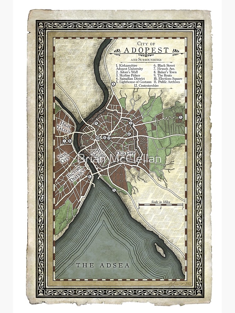 "Adopest City Map from Promise of Blood - Color" Poster for Sale by ...