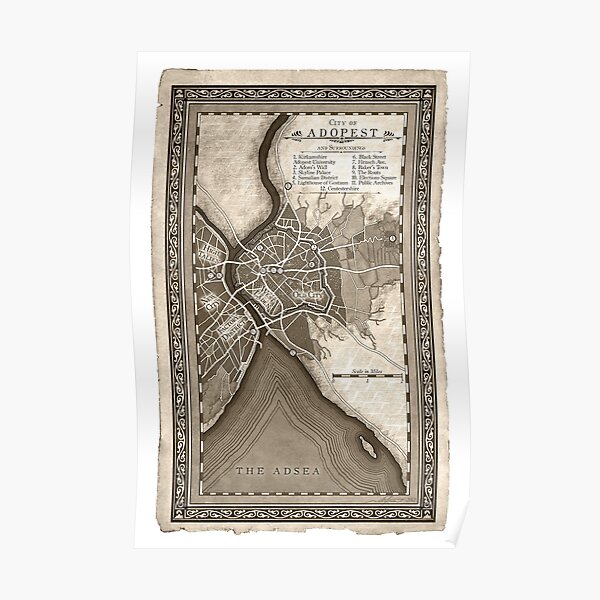 "Adopest City Map from Promise of Blood" Poster by brian-mcclellan ...