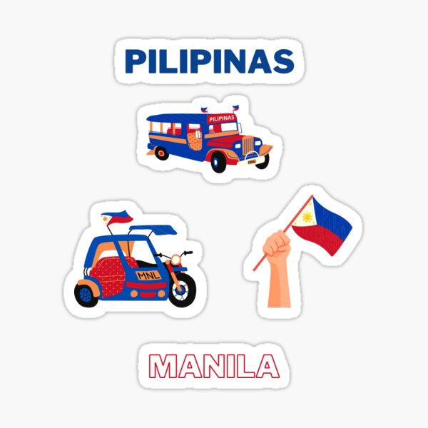 "Pilipinas Sticker Pack" Sticker for Sale by CulturedNoodle | Redbubble