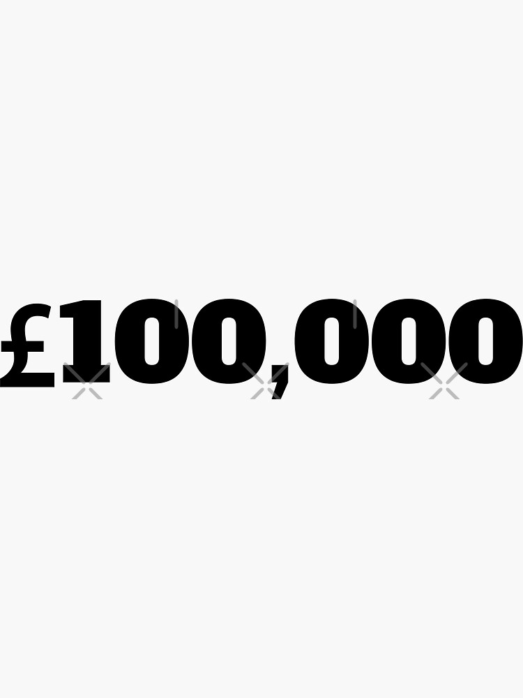 "100,000 Pounds Vision Board" Sticker for Sale by LoA-Lady | Redbubble
