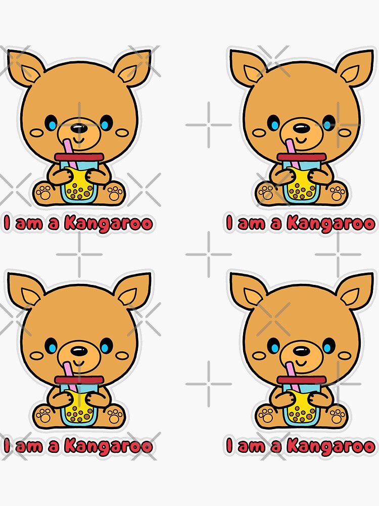 "Kangaroo Bubble Tea" Sticker for Sale by JABG-01 | Redbubble