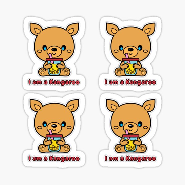 "Kangaroo Bubble Tea" Sticker for Sale by JABG-01 | Redbubble