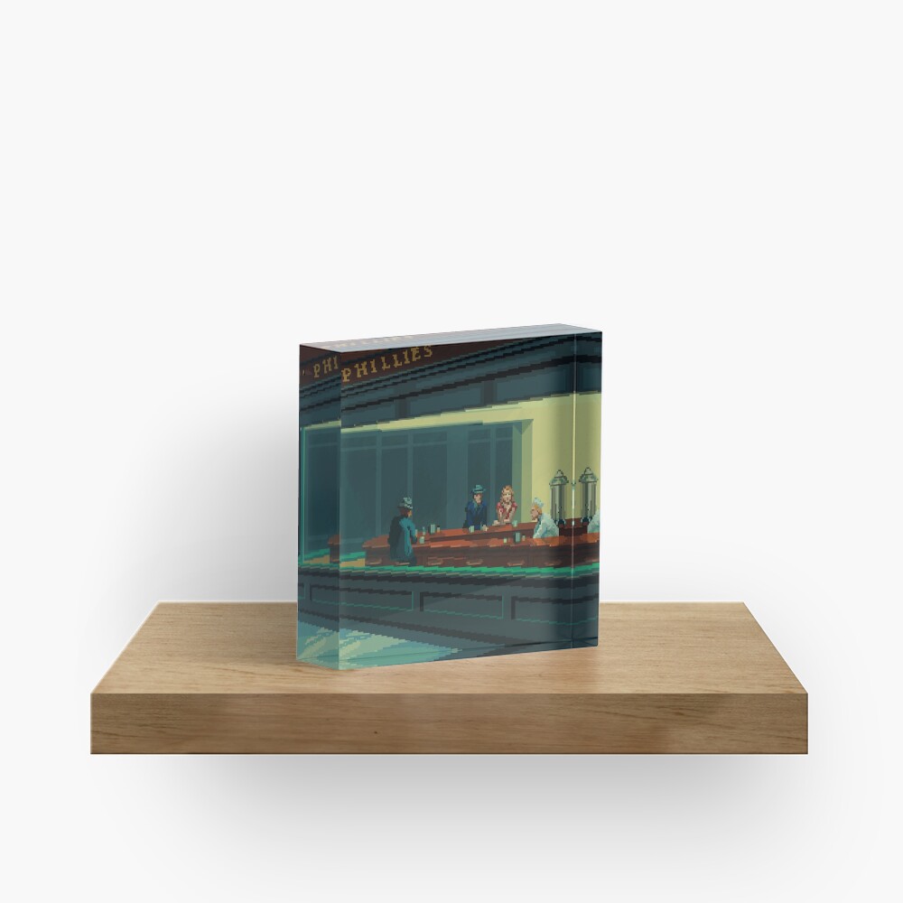 "Nighthawks - A Pixel Tribute" Poster for Sale by ricardojuchem | Redbubble