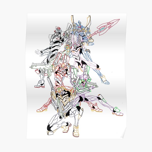 "EVA UNITS COMPLETE" Poster for Sale by BigNegroMan | Redbubble