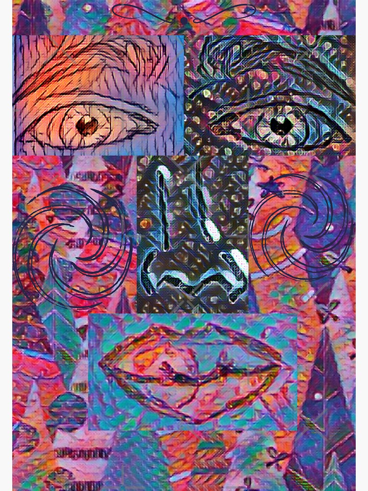 La Femina Collage Drawing Sticker By Ylavine Rb Redbubble