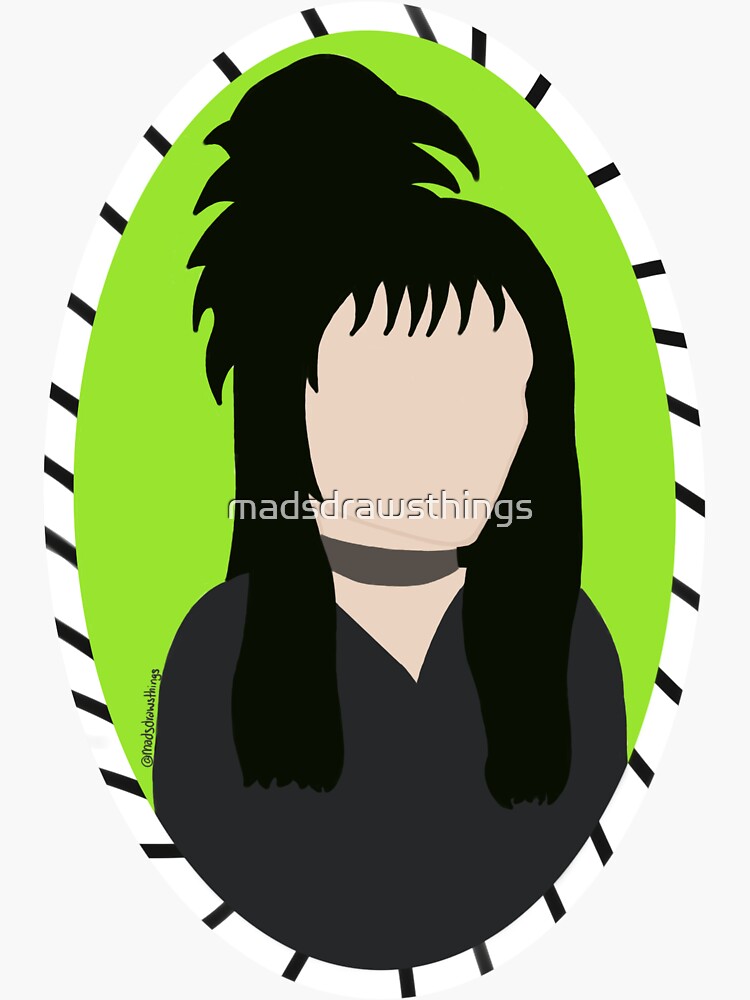 "Lydia Deetz Faceless Portrait (Beetlejuice)" Sticker for Sale by ...