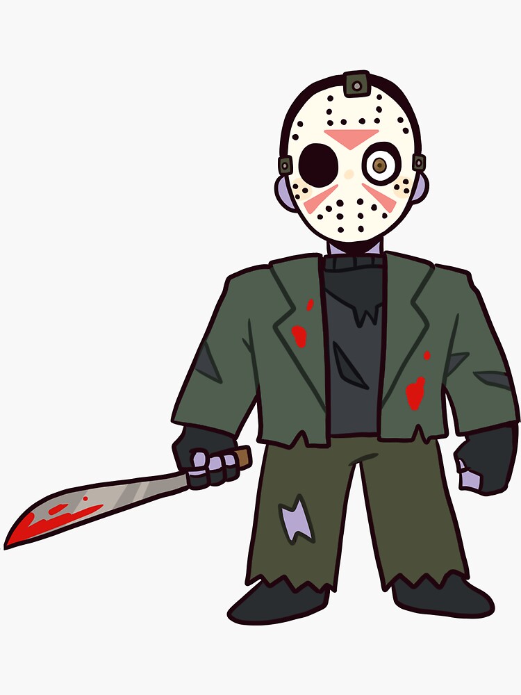 "mini jason" Sticker for Sale by SquiddyInks | Redbubble