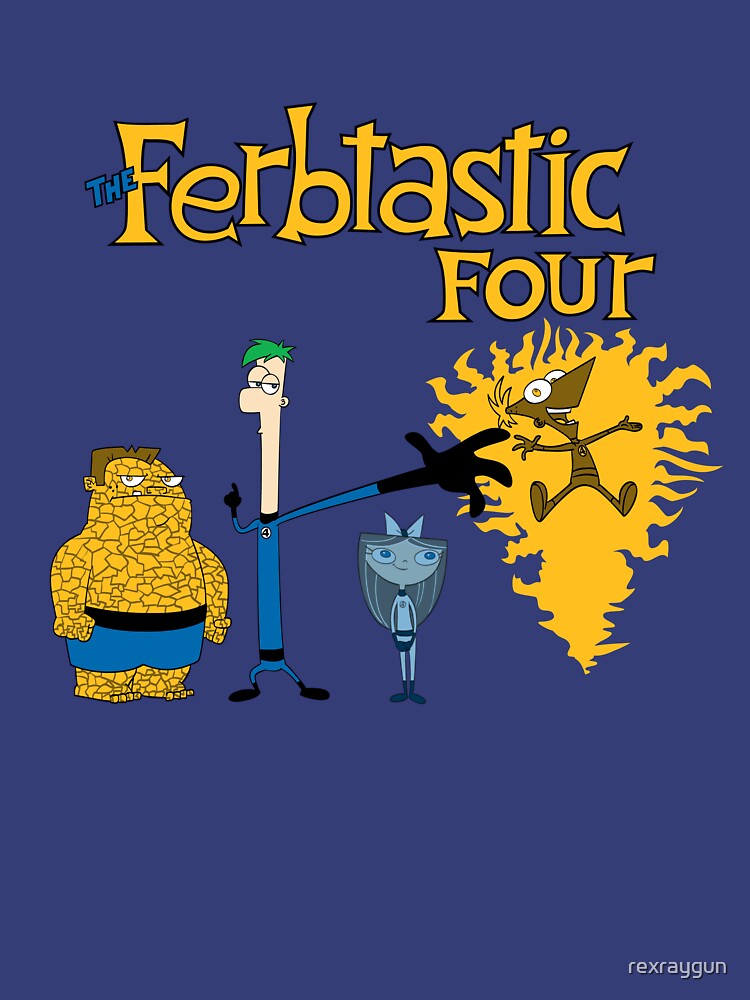 "The Ferbtastic Four" T-shirt for Sale by rexraygun | Redbubble | perry ...