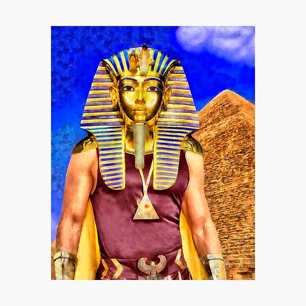 Lámina fotográfica «Tutankamón. Faraón Tutankamón. Pirámide de Egipto ...