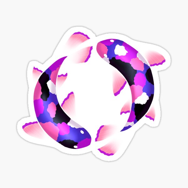 "Genderfluid koi fish " Sticker for Sale by DoesArtAndStuff | Redbubble