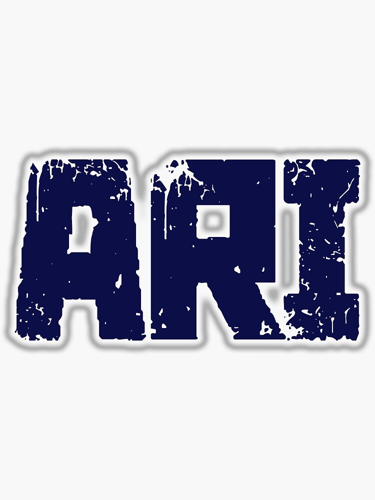 "ARI - Nametag for ARI Grunge Style in Dark Blue" Sticker for Sale by ...