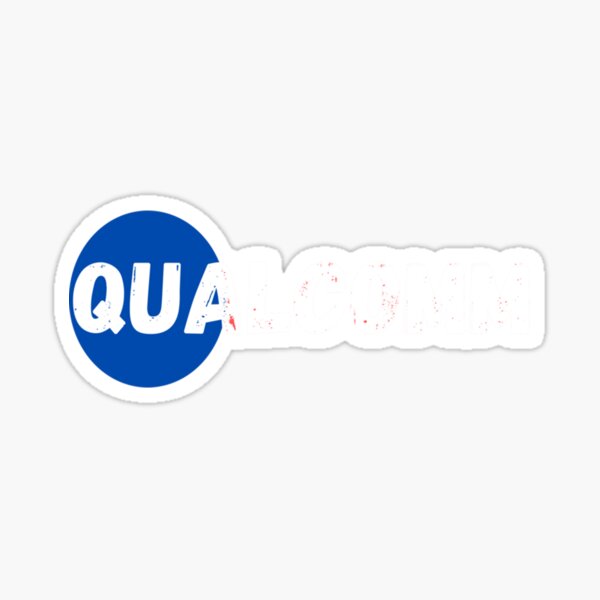 "Qualcomm word text " Sticker for Sale by LASKIN-Boutique | Redbubble