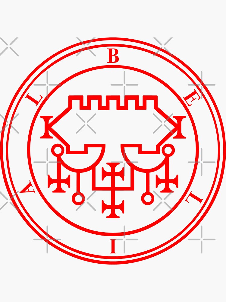 "Seal of Belial or Sigil of Belial" Sticker for Sale by OmelaOccult ...