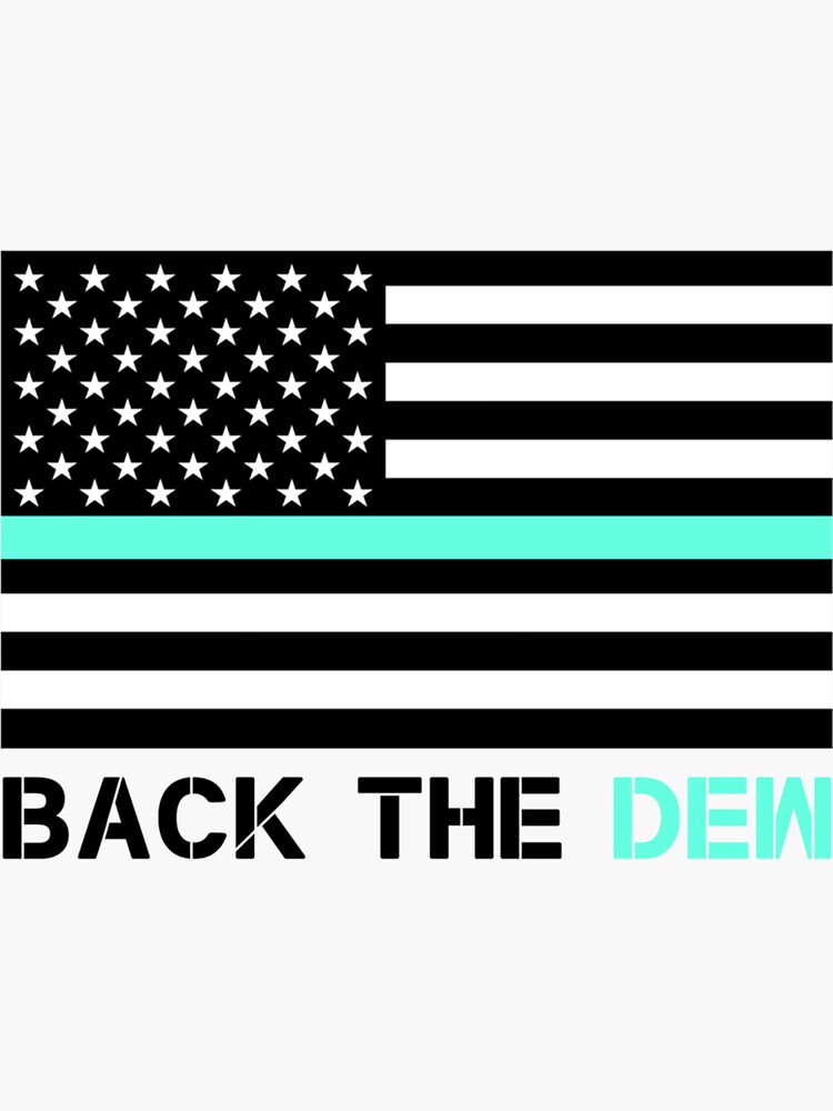 "Back the Dew Thin Dew Line Baja Blast Pride Classic" Sticker for Sale ...