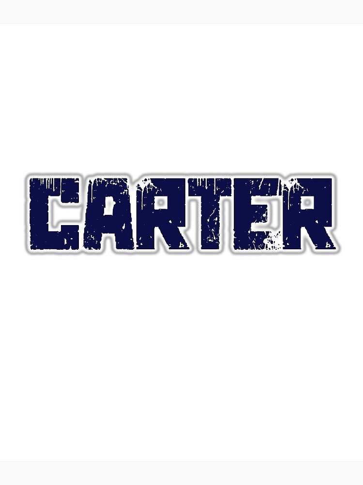 "CARTER - Nametag for CARTER Grunge Style in Dark Blue" Poster for Sale ...