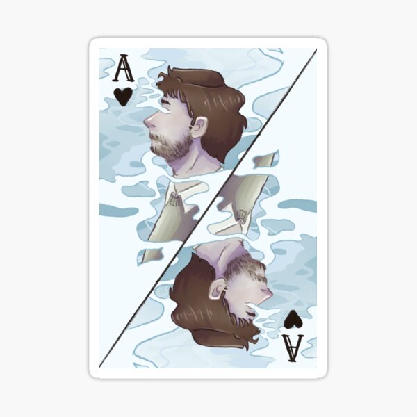 "martin blackwood ace of hearts (TMA)" Sticker for Sale by dandelion ...