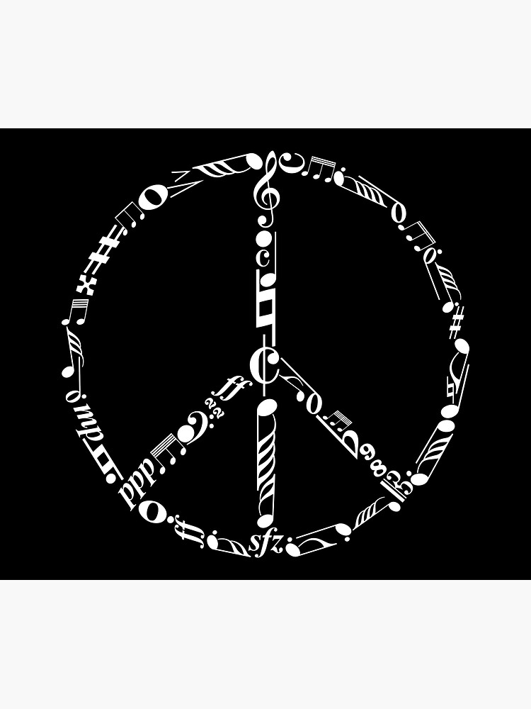 "Musical peace - inverted" Sticker for Sale by adiosmillet | Redbubble