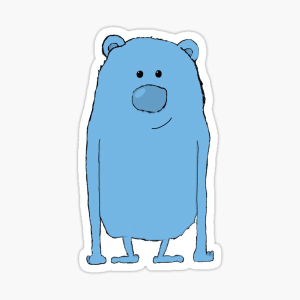 "Blue bear" Sticker for Sale by maassenware | Redbubble