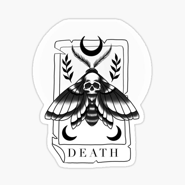 "Death Moth" Sticker for Sale by Mandarrcat | Redbubble