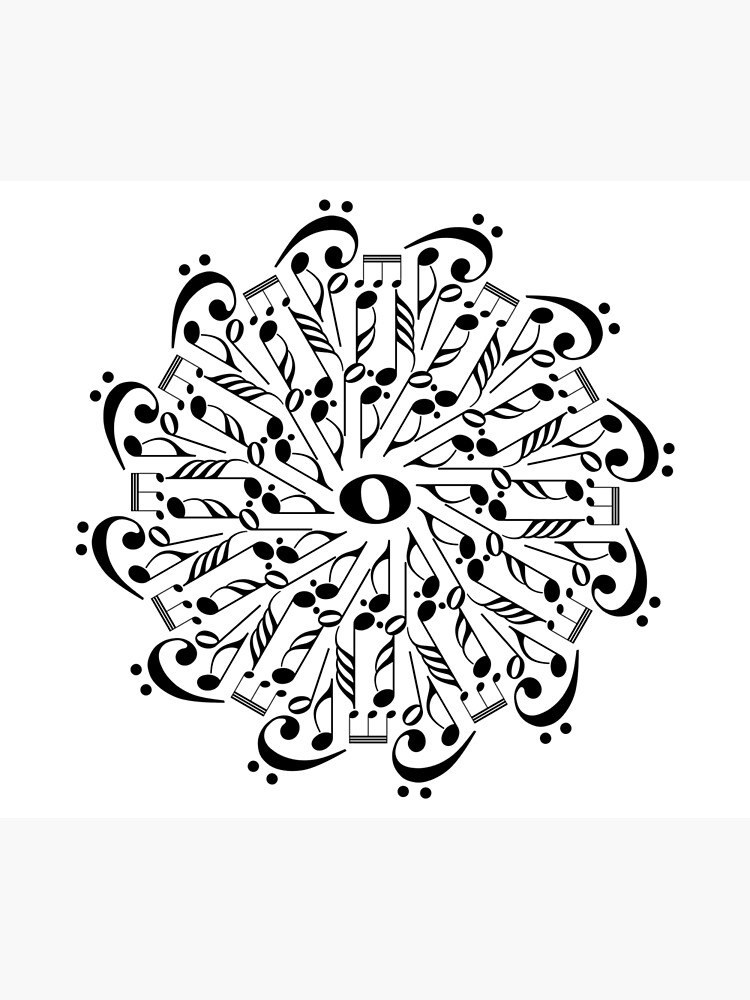 Tentures « Note de musique mandala », par adiosmillet | Redbubble