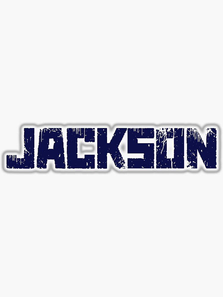 "JACKSON - Nametag for JACKSON Grunge Style in Dark Blue" Sticker by ...