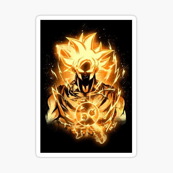 "Golden Saiyan Goku God" Sticker for Sale by Heisenburgerz | Redbubble