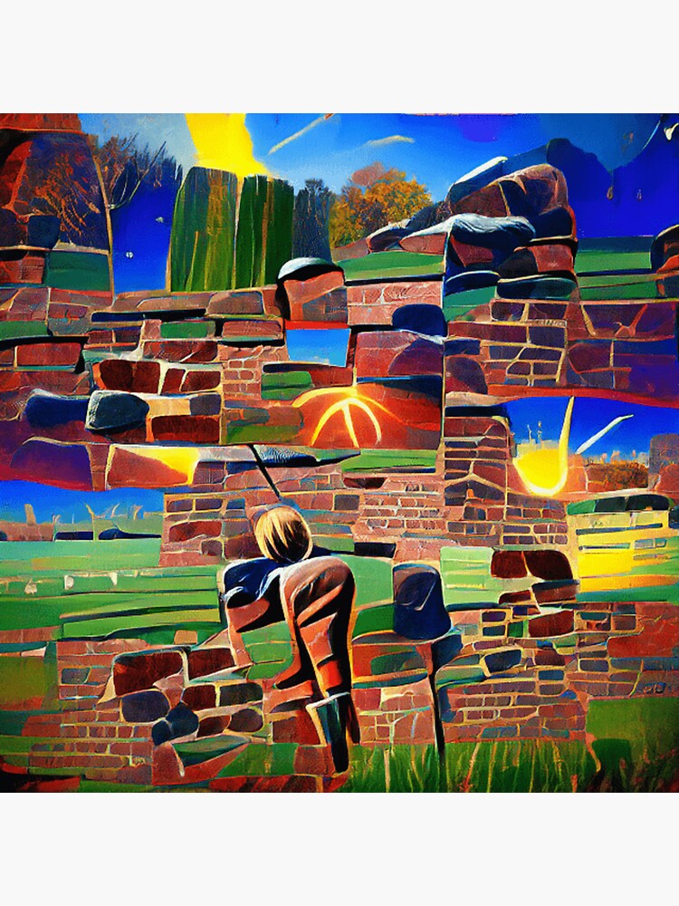 "Surviving Brick Johnson" Sticker by DMTTAPESFL | Redbubble